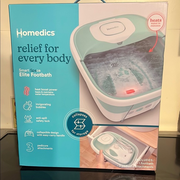 Homedics | Bath | Homedics Aqua Blue Smart Space Footbath | Poshmark